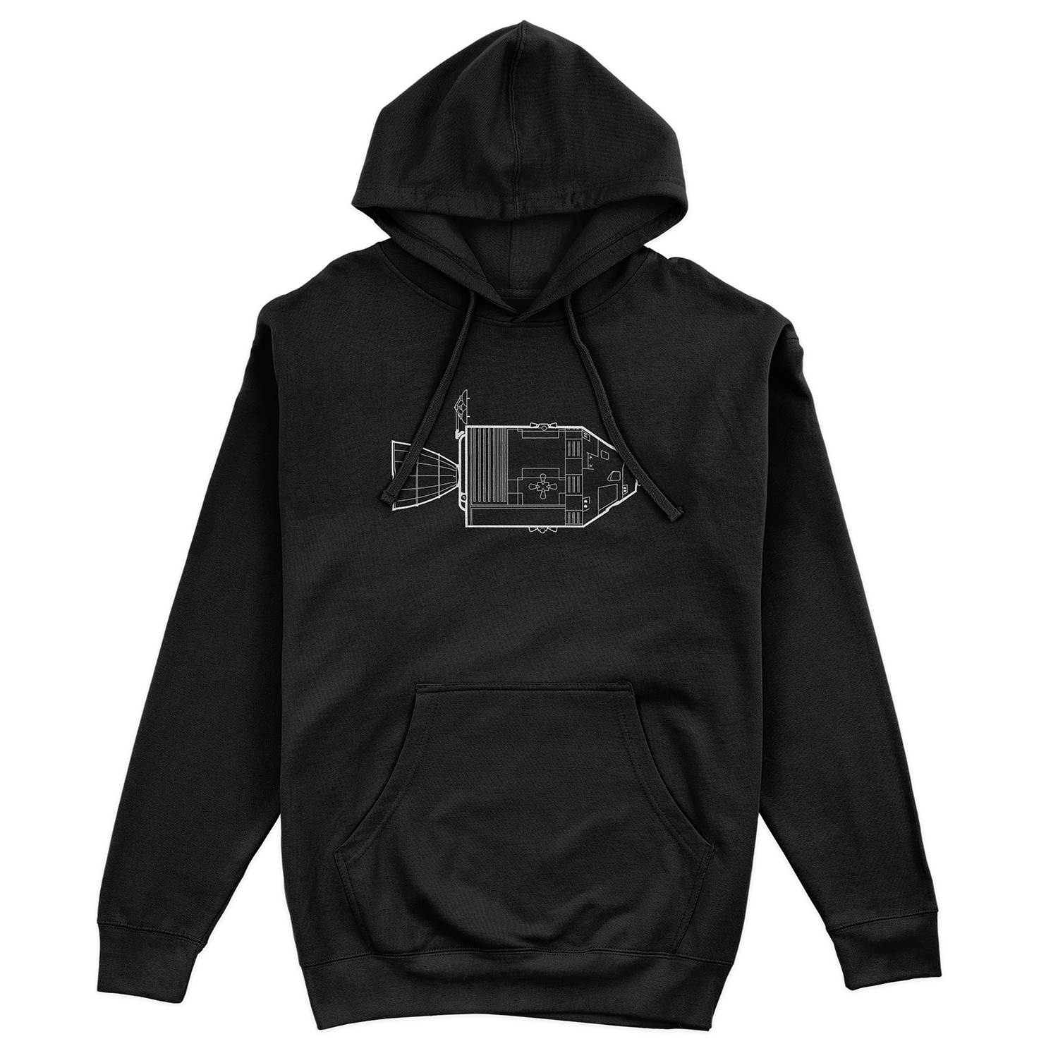 Command Module Technical Drawing Hoodie – 2046 Print Shop